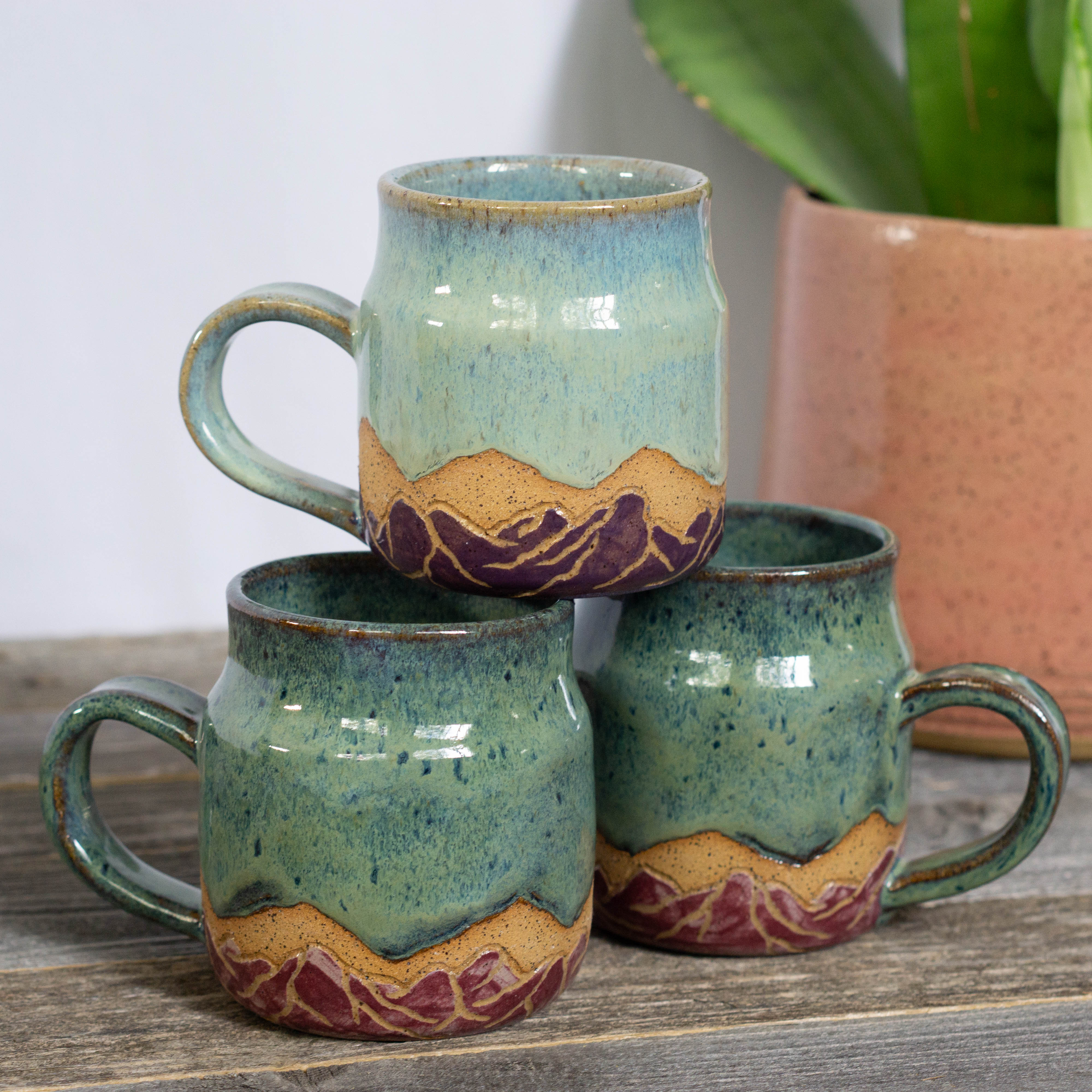 Mountain Contrast Mugs – Kimberly Rae Pottery